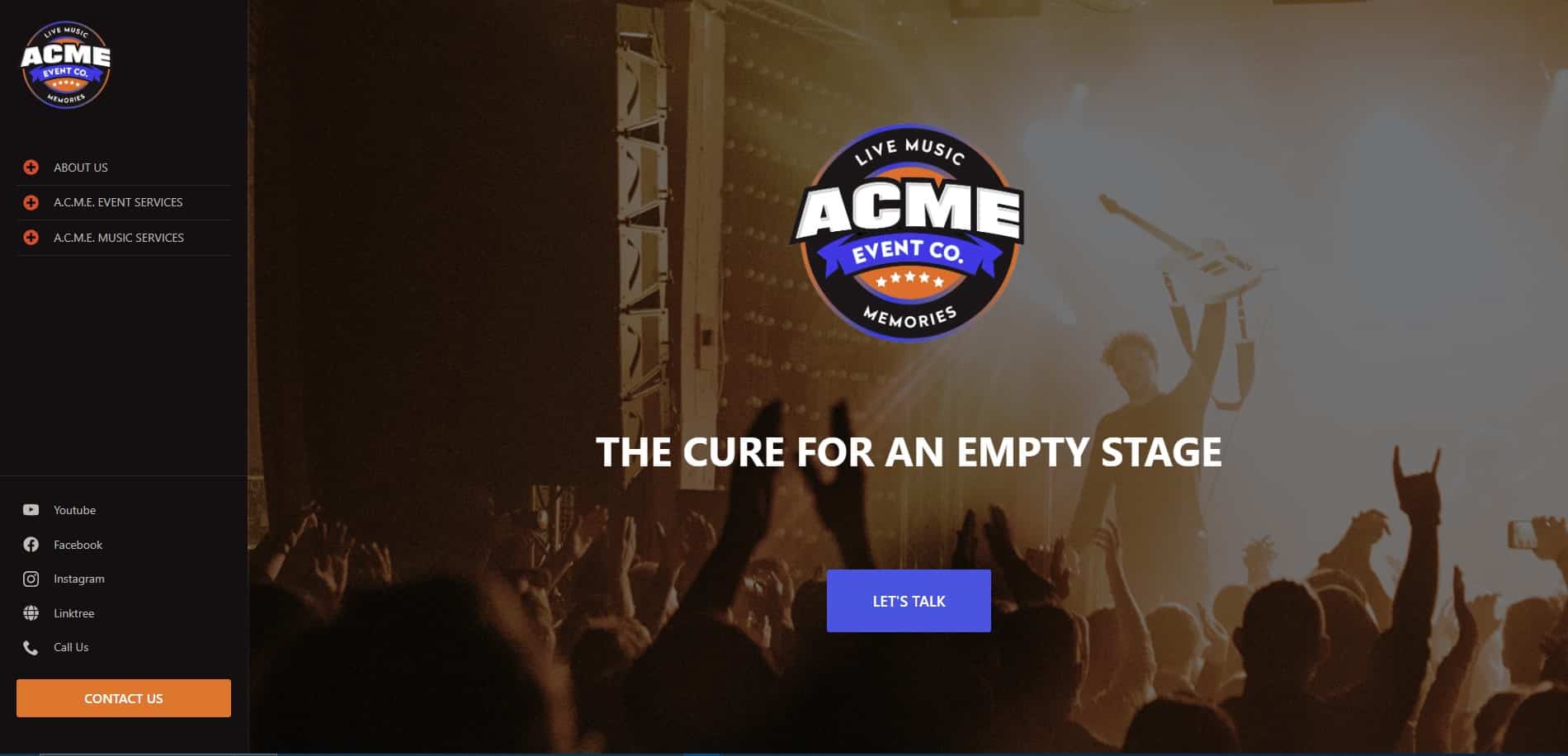 ACME Event Company: Website Design - Webnetic